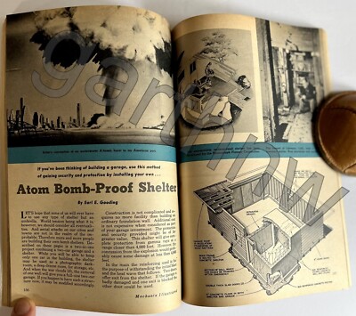 ATOM BOMB SHELTER PLANS 1951 A-BOMB PROOF HOME PICTORIAL | eBay