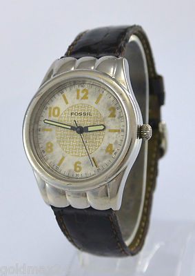 FOSSIL VT-2537 - Damenuhr / Quarz / Stahl & Lederarmband | eBay