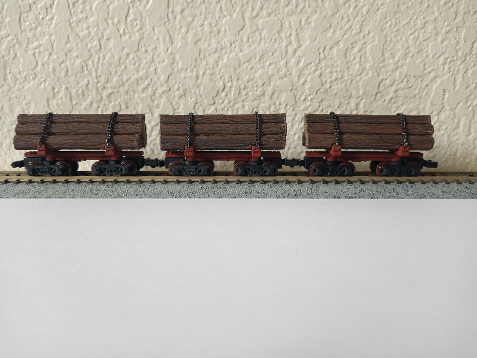 One N scale Jeremiah Johnson Shorty Skeleton Log Car 1 Western Logging ...