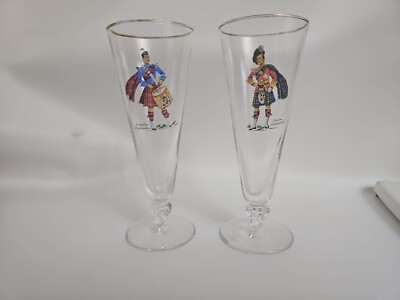 Vintage 1950's Scottish Highlander Pilsner Beer Glasses. Set Of 6. | eBay