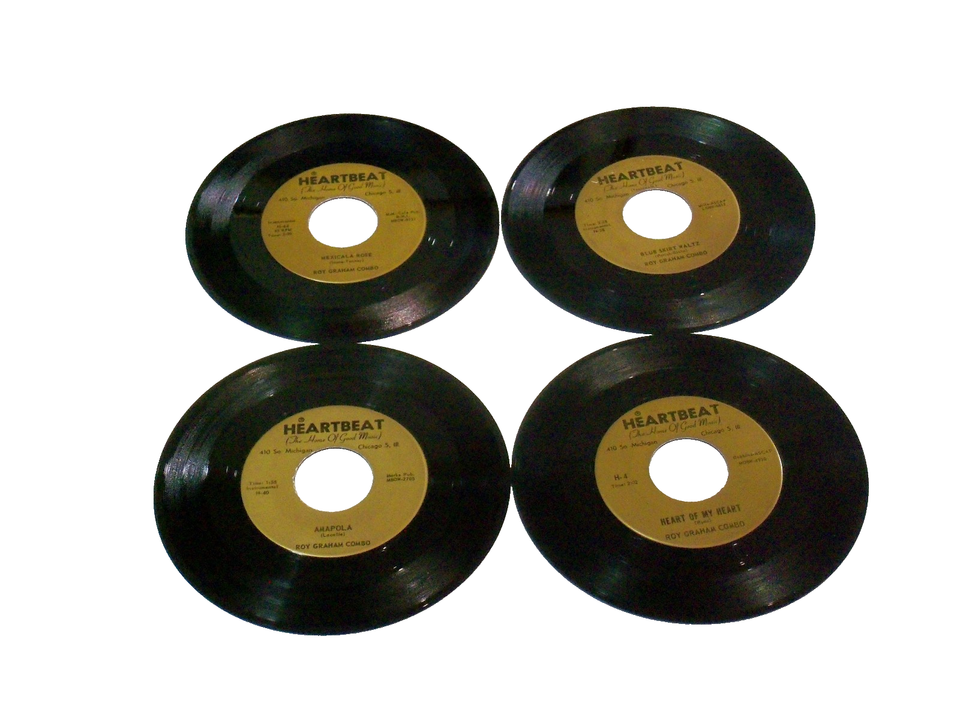 ROY GRAHAM COMBO*HEARTBEAT H-44,H-38,H-40 & H-4*JAZZ/POP*VG+/EX+7"45RPM ...