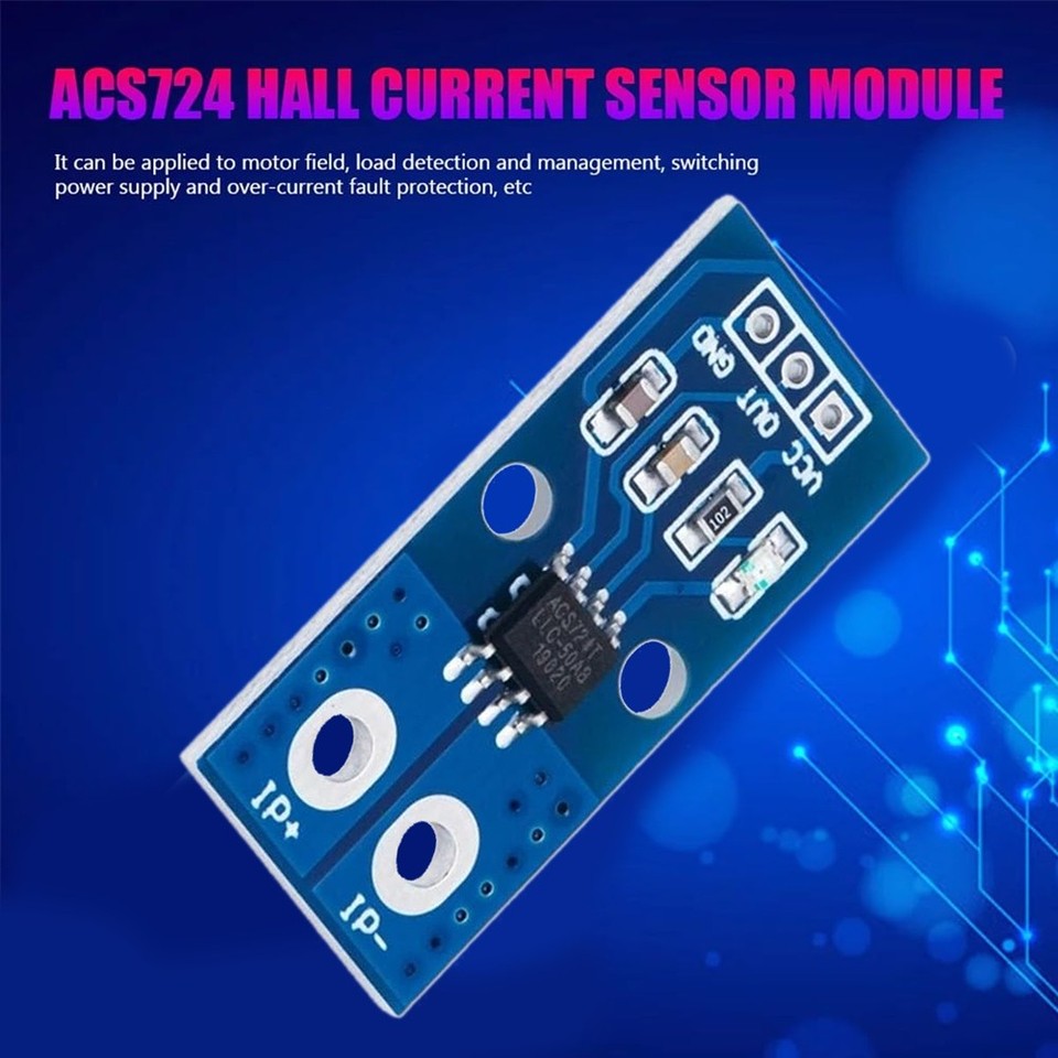 ACS724 50A Hall Current Sensor Module High Accuracy Measurement for5643 ...