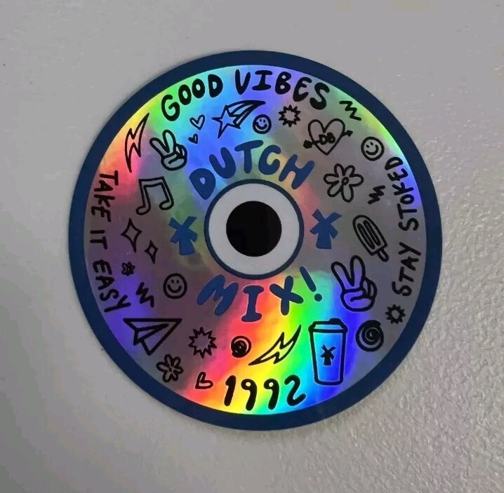 *NEW* Dutch Bros Sticker AUGUST 2024 CD Holographic Shiny Mix Stoked ...