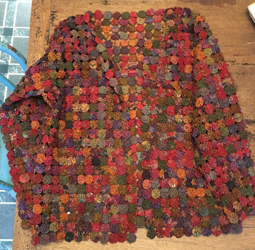 BEAUTIFUL VTG QUILTED 100% THAI SILK YOYO JACKET OPEN FRONT WEARABLE ...