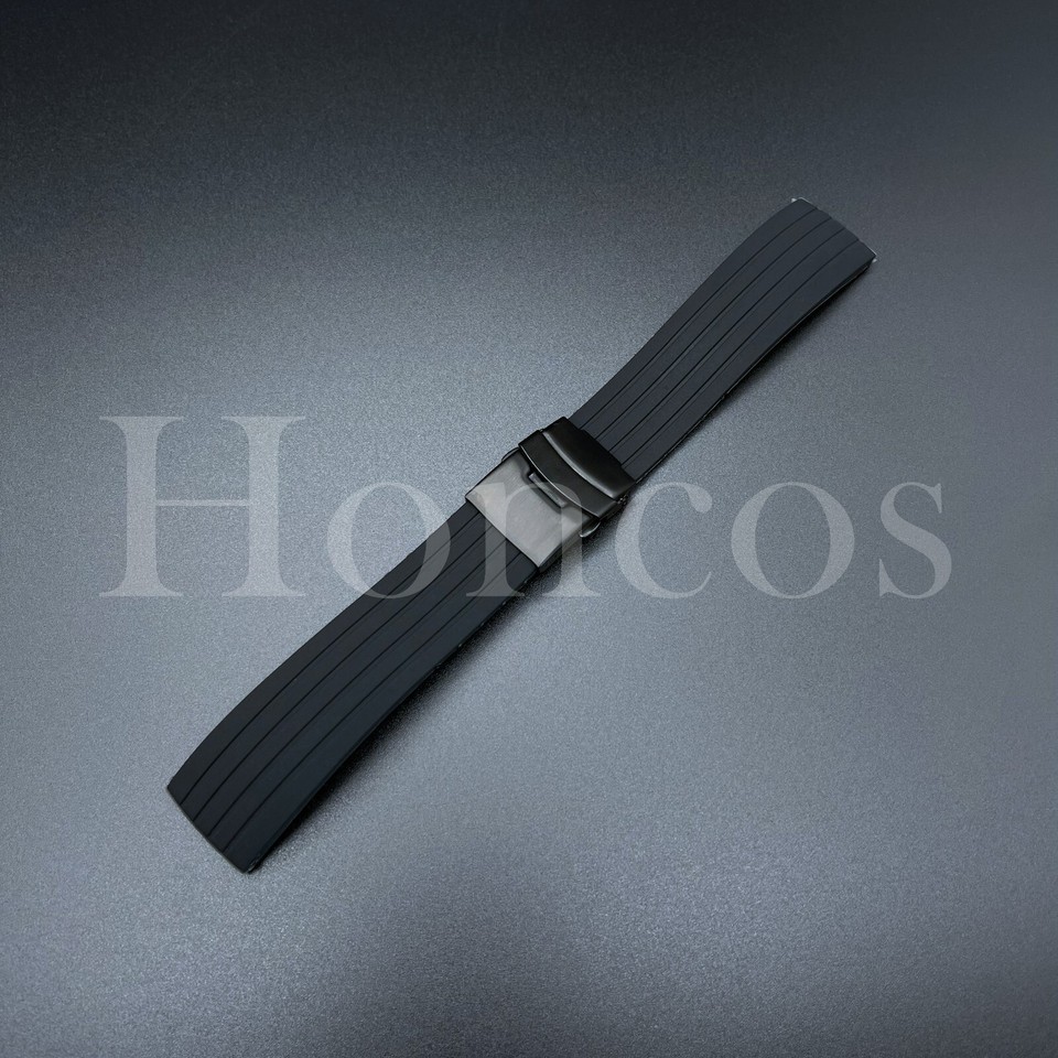 18 20 22 MM Silicone Rubber Watch Strap Band Waterproof Clasp Fits ...