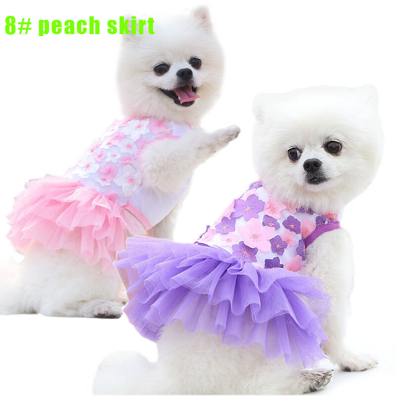 Small Pet Dog Cat Summer Lace Skirt Princess Tutu Dress Puppy Clothes ...