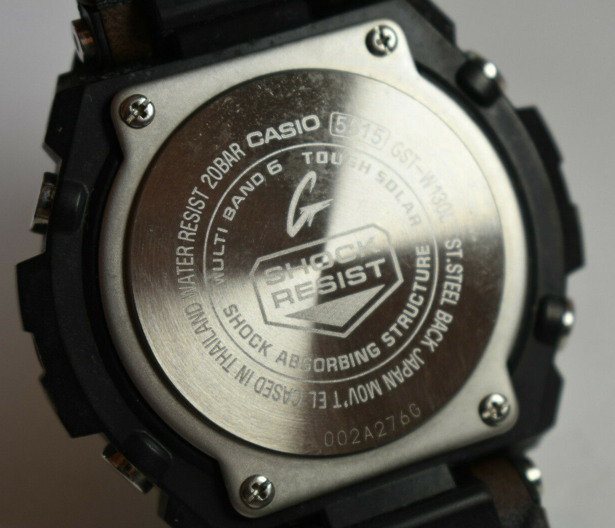 Casio GSTW130L-1A (5515) G-SHOCK Multiband Solar Brown Leather Men's ...