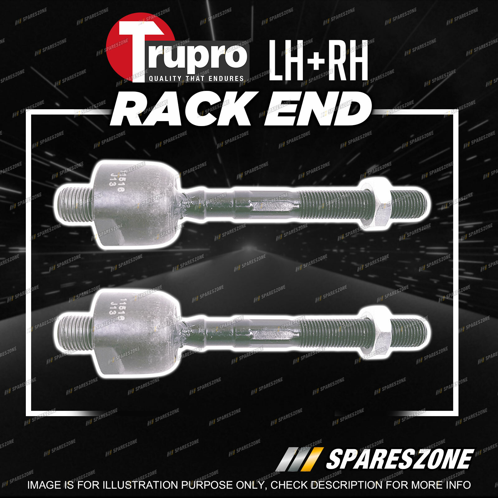 Pair Trupro Rack Ends for Nissan Bluebird 910 Pintara Skyline R31 Sedan ...