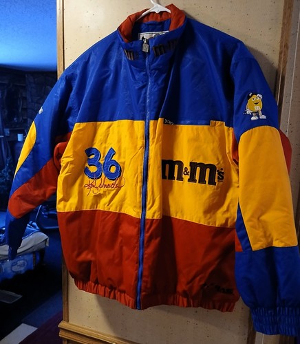 Vintage Ken Schrader #36 M&Ms Candy Red Racing Jacket Mens Size XL ...
