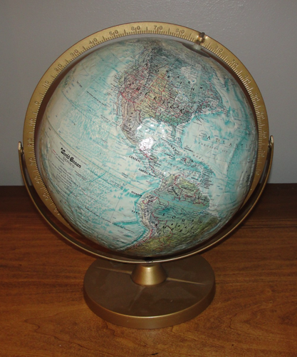 Replogle 12 Inch Globe World Ocean Series 3D Relief Vintage with Metal ...