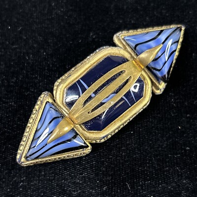 Vintage 3 Stone Epoxy Brooch Pin Costume Jewelry | eBay