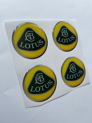 Set of 4 pcs Lotus Center Wheel Cap Stickers Decal Rims Emblem Logo Gas ...