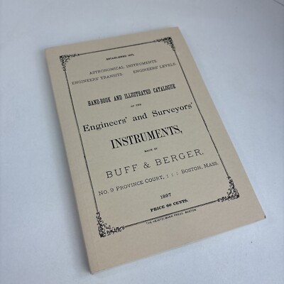 Buff & Berger 1897 Catalog List Engineer's and Surveyors Instruments ...