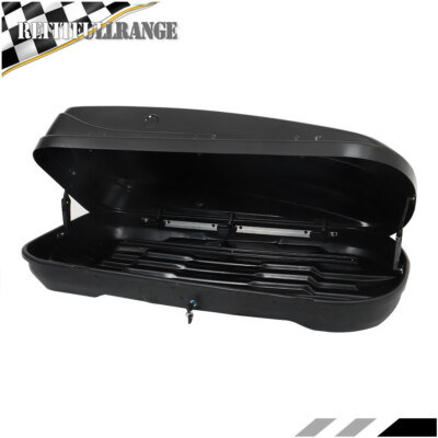 14 ft³ Heavy Duty ABS Vehicle Roof Top Storage Box Cargo Luggage With 2 ...