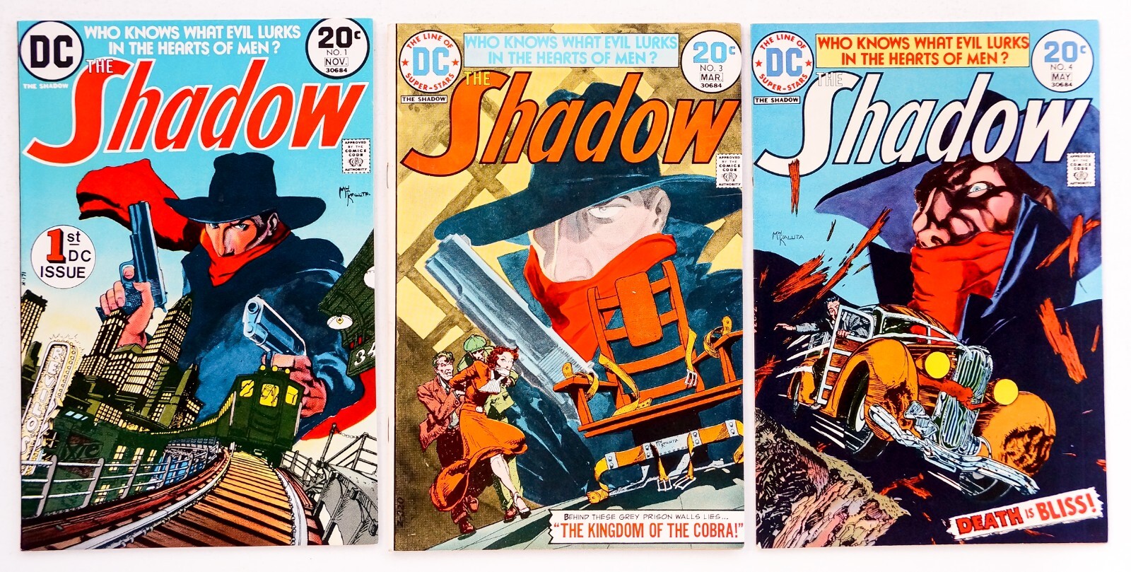 🌟 THE SHADOW #1 ,3,4 DC Comics Lot, 1973-1974, Denny O'Neil, Michael Kaluta Art | eBay