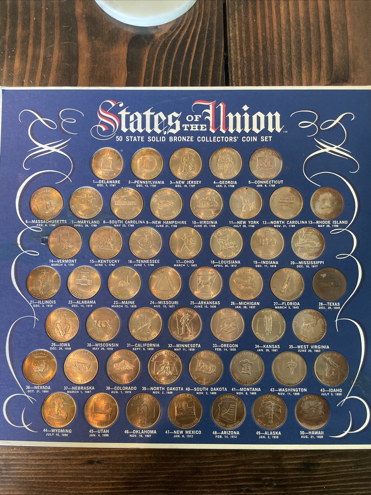 State of The Union: 50 State Solid Bronze Collector Coin Set | eBay