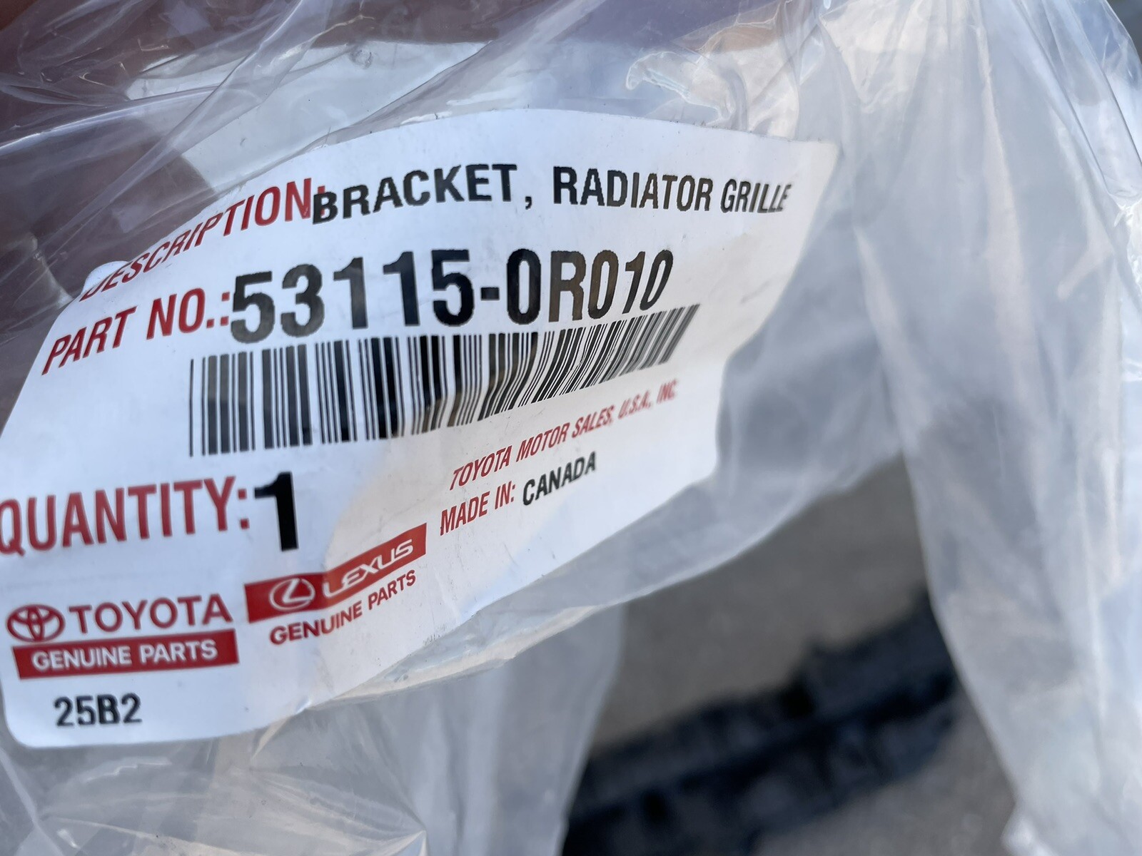 2019 Toyota Rav4 Radiator Grille Mount Bracket Base OEM 53115-0r010 for ...