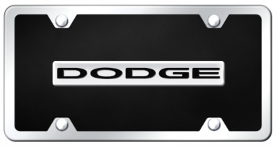 Dodge Name Plate Black Acrylic Kit License Plate Frame Official ...