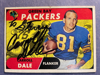 SIGNED CARROLL DALE 1968 TOPPS FOOTBALL CARD AUTOGRAPHED - PACKERS | eBay
