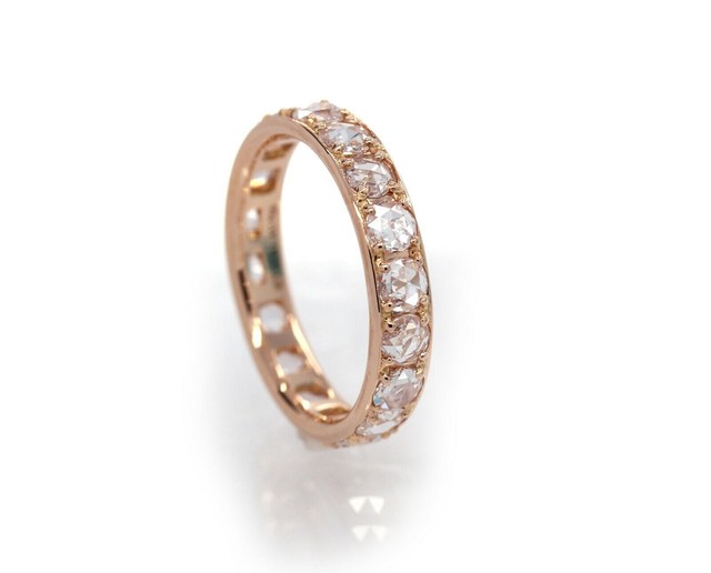 Tiffany & Co. Tiffany Metro Ring 18k Rose Gold Diamond 1.13 ctw 4 mm ...