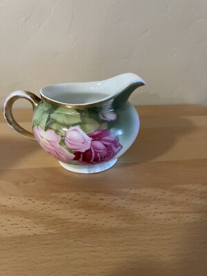Vintage Thomas Creamer Pot With Flowers On It | eBay