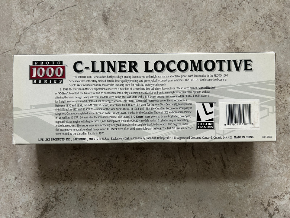 HO GAUGE LIFE LINE PROTO 1000 SERIES NEW YORK CENTRAL C-LINER ...