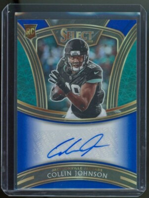 COLLIN JOHNSON 2020 Panini Select Blue Prizm Autograph Rookie Card #/99 ...