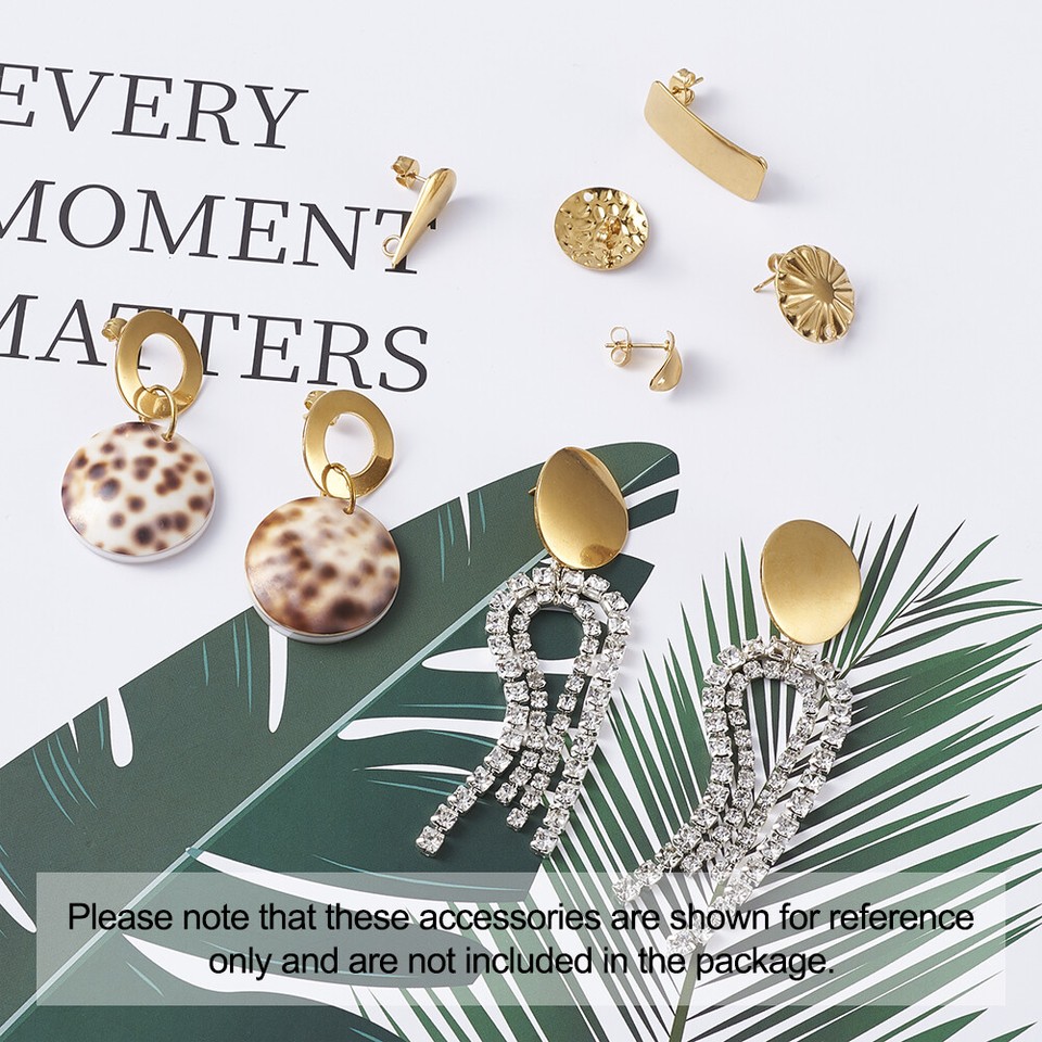 1 Box Golden Stainless Steel Loop Ear Nuts Earring Backs Stud Earring ...