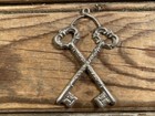 Antique Vintage Religious Masonic Pendant Silver or Plated Crossed Keys ...