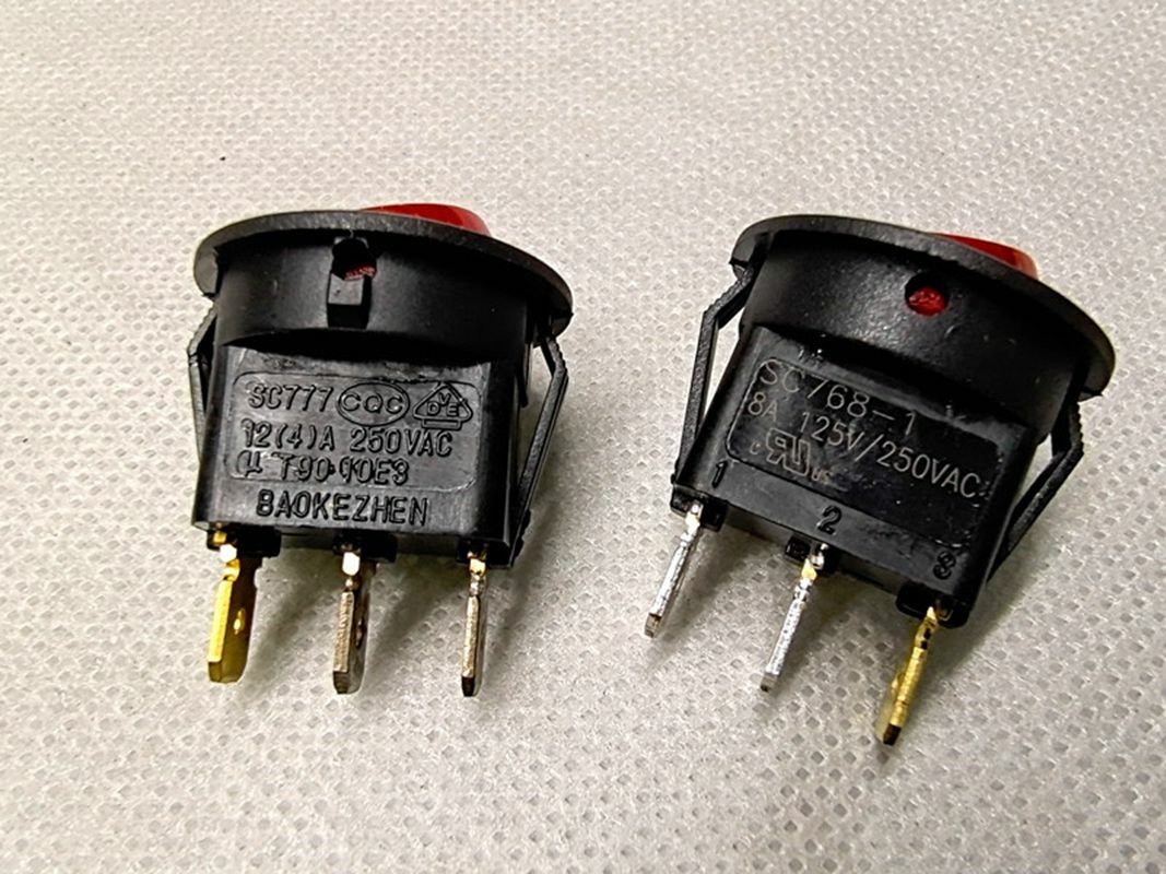BAOKEZHEN BKZ SC777 Power On Off Rocker Switch SC768-1 12A 250VAC 3 Pin ...