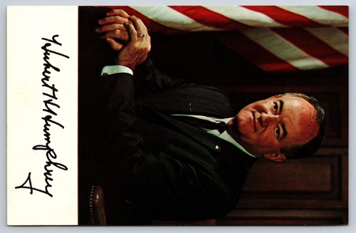 Postcard- HUBERT HUMPHREY VICE PRESIDENT SIGNATURE | eBay