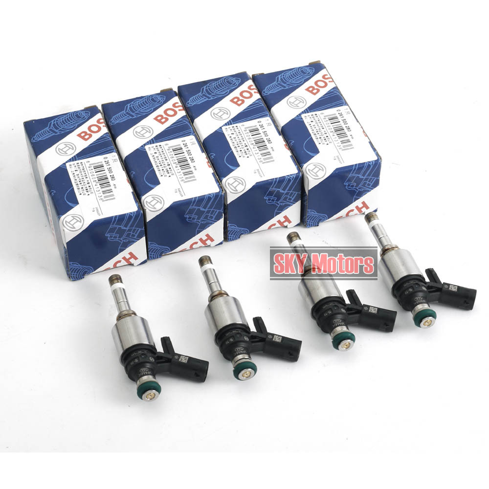 OEM 4x BOSCH Fuel Genuine Injectors Jet For VW Jetta Passat AUDI A3 A4 ...