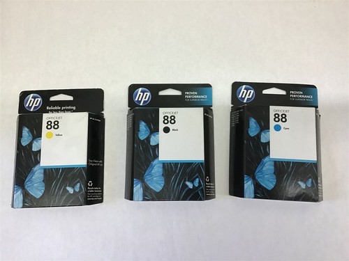 HP Officejet 88 Ink Cartridge 1 each Cyan, Yellow and Black | eBay
