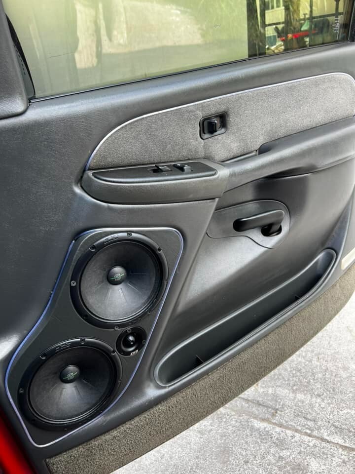 GM Silverado Tahoe Front Door Pod Baffles 2x 6.5" r Speaker Rings Pods ...