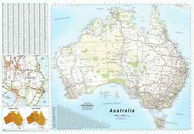 South East Australia & Australia Laminated Map Cartographics | eBay ...