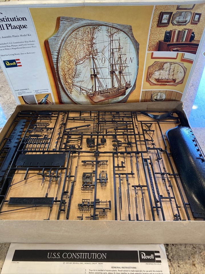 Vintage 1973 U.S.S. Constitution Wall Plaque Model Ship H-852 Rare | eBay