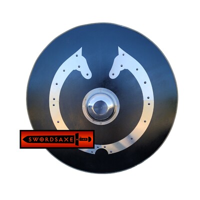 Lord of the Rings Rohan Horse Steel Plated Medieval Wood Round Curve ...