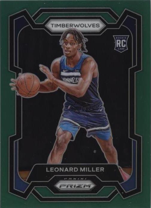 2023-24 Panini Prizm - Leonard Miller #155 Green Prizm (RC) for sale ...
