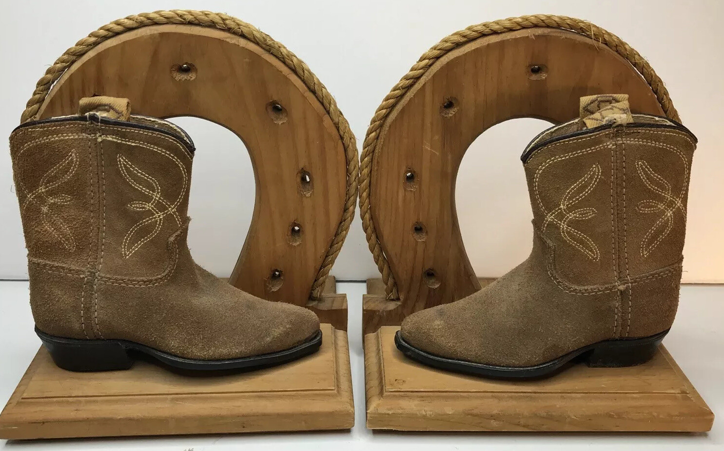 Cowboy Boot Bookends Hand Made Stamped 9 X 7” Vermont Horseshoes On ...