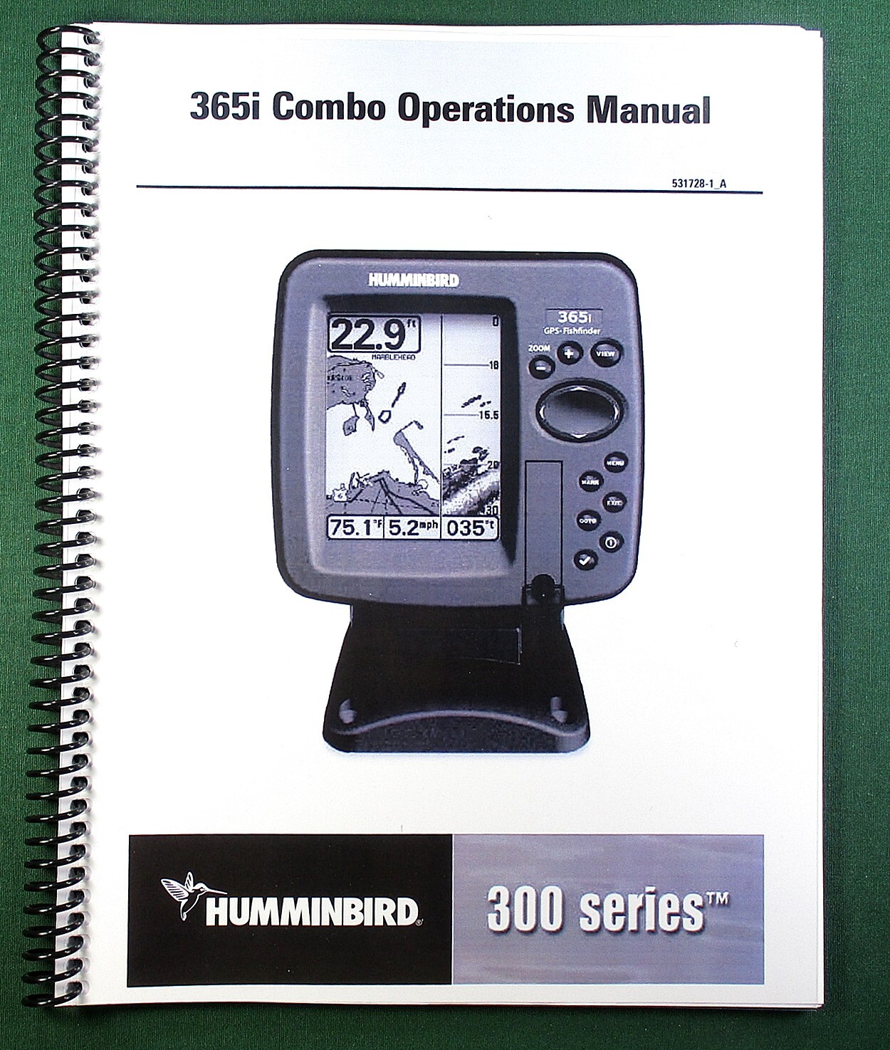 Humminbird 365i Combo Instruction Manual: 128 Pages & Protective Covers ...