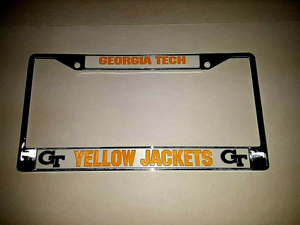 Georgia Tech Yellow Jackets NCAA Silver License Plate Frame | eBay