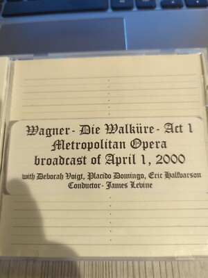 Rare Live Opera Recording CD -276 Wagner Die Walkure Voigt Domingo ...