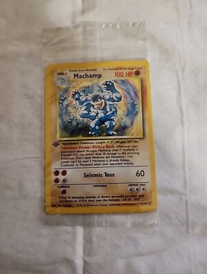 Authentic 1999 1ST EDITION SUPER RARE HOLO MACHAMP POKEMON CARD | eBay