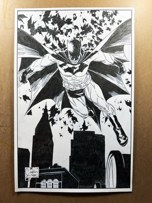 Batman - Original Inked Comic Art - 11"x17" Inks On 100lbs. Bristol | eBay