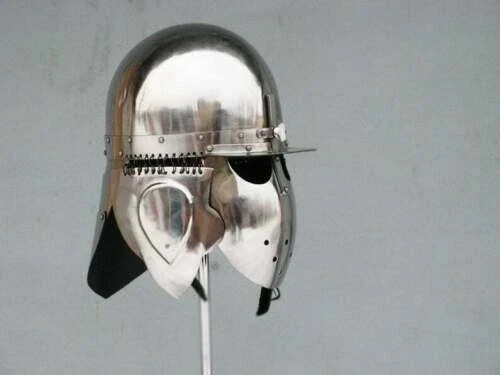Medieval Helmet Knight Battle Chromolly Steel SCA Gothic Fighting ...
