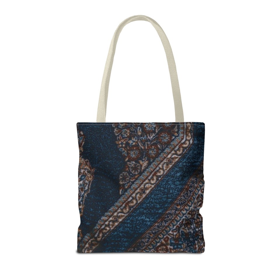 Vintage Persian Rug Pattern Tote Bag | Blue Ornate Textile Print | eBay