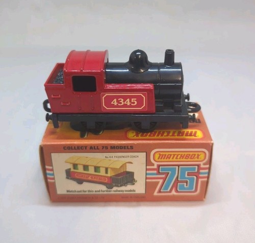Matchbox Lesney Superfast No43/44 STEAM LOCO in DARK RED in MINTY " L ...