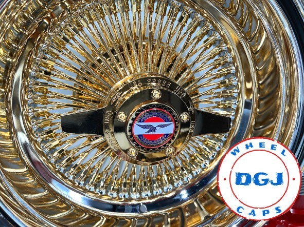 13x7 Zenith Style Rev 100 Spoke Center Gold Lowrider Wire Wheel Rims ...