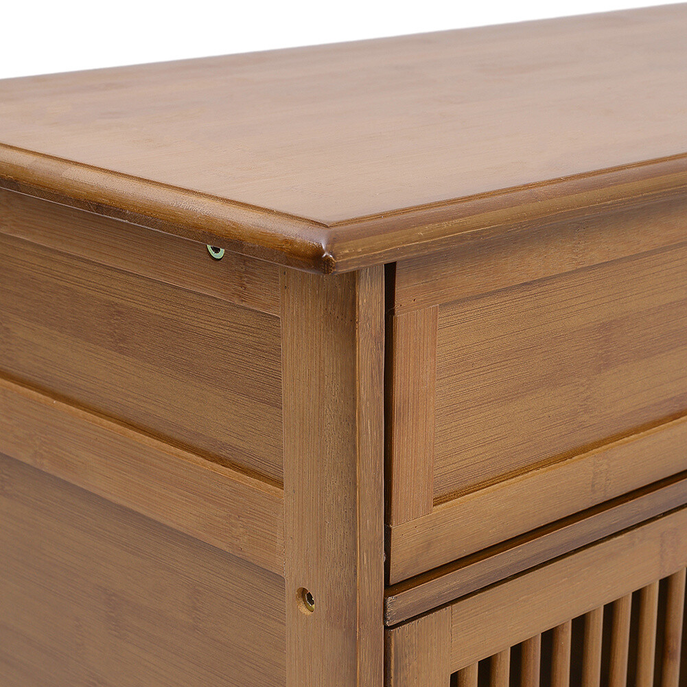 5 Tier Shoe Rack Shoes Storage Cabinet Hallway Bamboo Shoe Bench ...