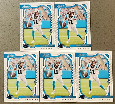 Robbie Anderson 5x Lot 2022 Panini Absolute Football NFL #28 Base Card ...